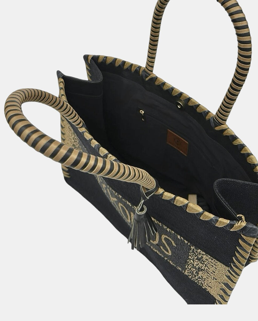 DE SIENA Women Mykonos Big Jute Bag with Beads | HAMAC Beach Boutique