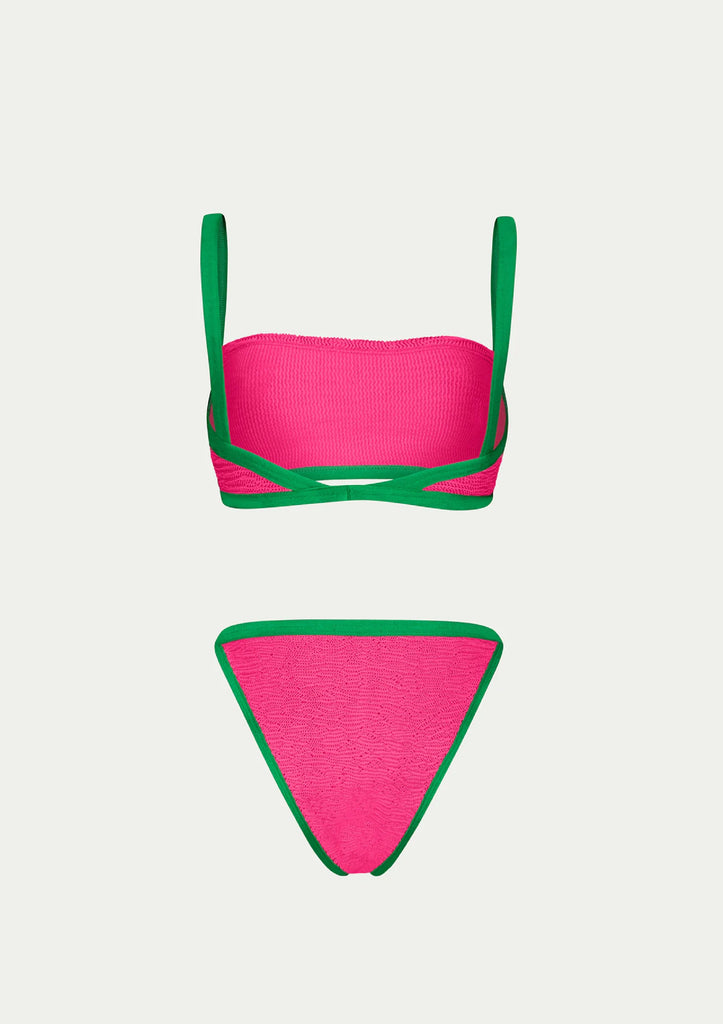 PARAMIDONNA Women Ava Candy Pink Square-Neck Bikini | HAMAC Beach Boutique