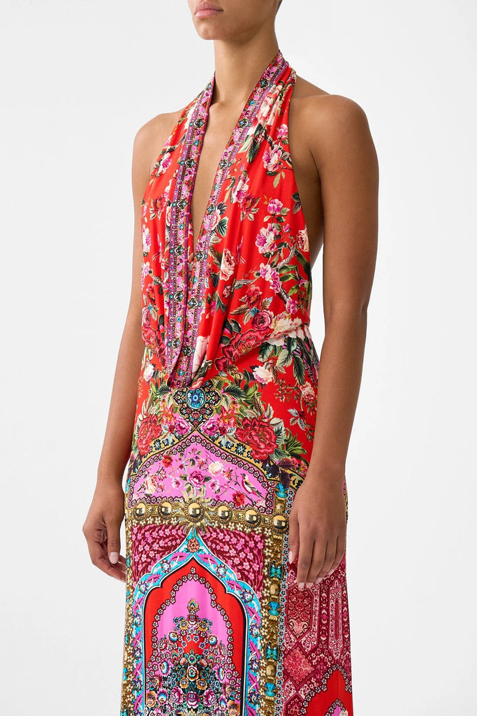 CAMILLA Women Deep Cowl Plunge Dress - Heirloom Empire | HAMAC Beach ...