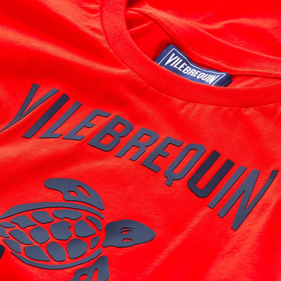 VILEBREQUIN Men Cotton T-Shirt Embossed Vilebrequin Logo | HAMAC Beach ...