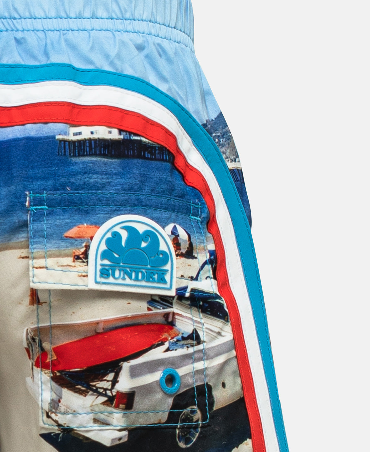 SUNDEK Boys Elastic Waist Swim Trunks - Skye | HAMAC Beach Boutique